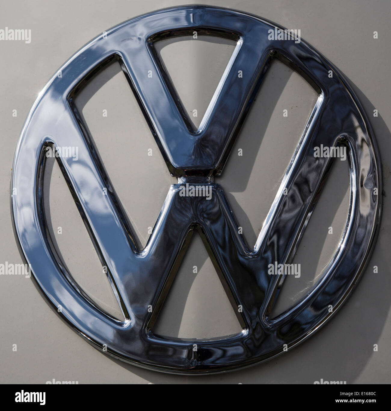 Volkswagen Badge on VW Campervan Stock Photo - Alamy