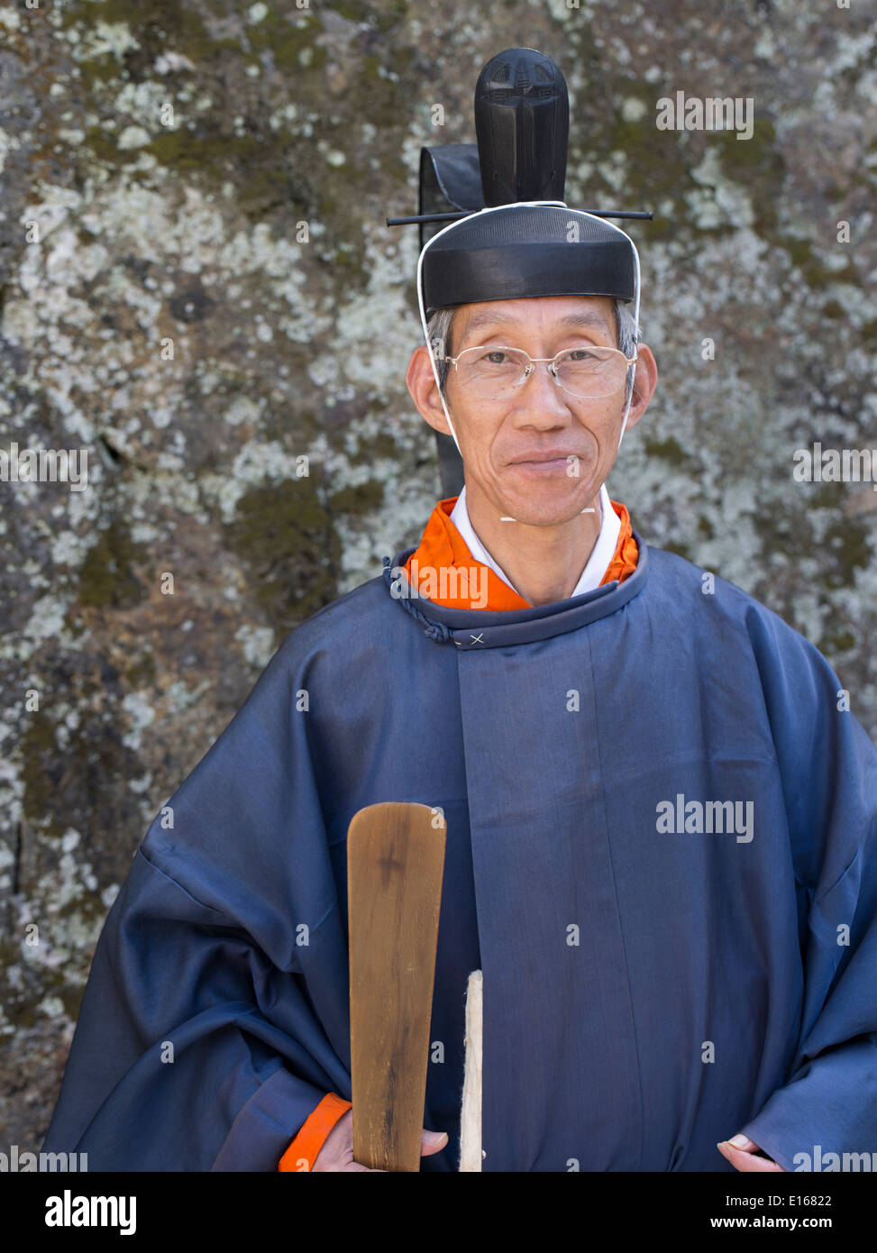 Kannushi ( Shinto Priest ) at Tousosai festival at Touzan Shrine in ...