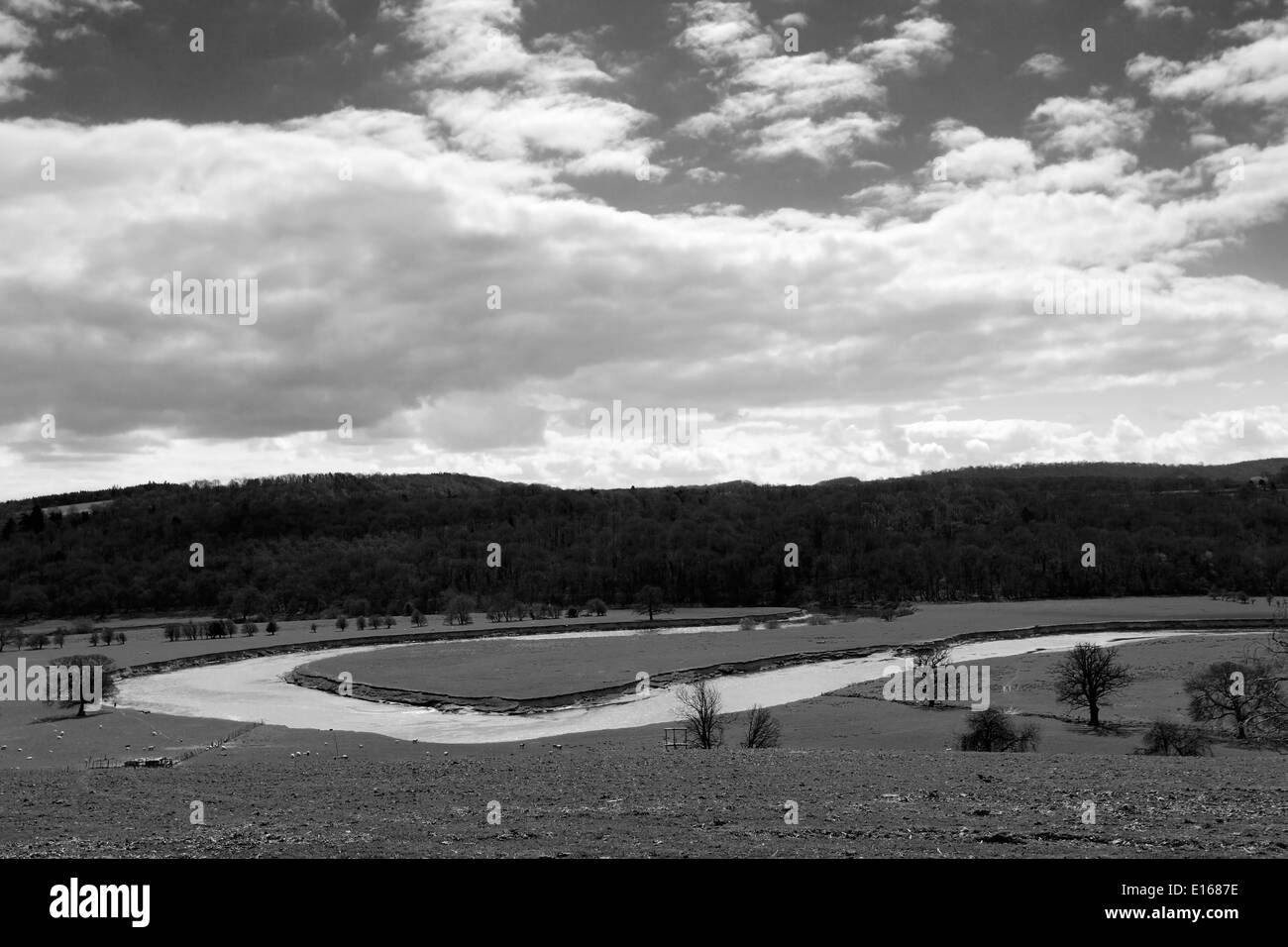 Ox Bow Meander in the River Severn near Buildwas village, Shropshire ...