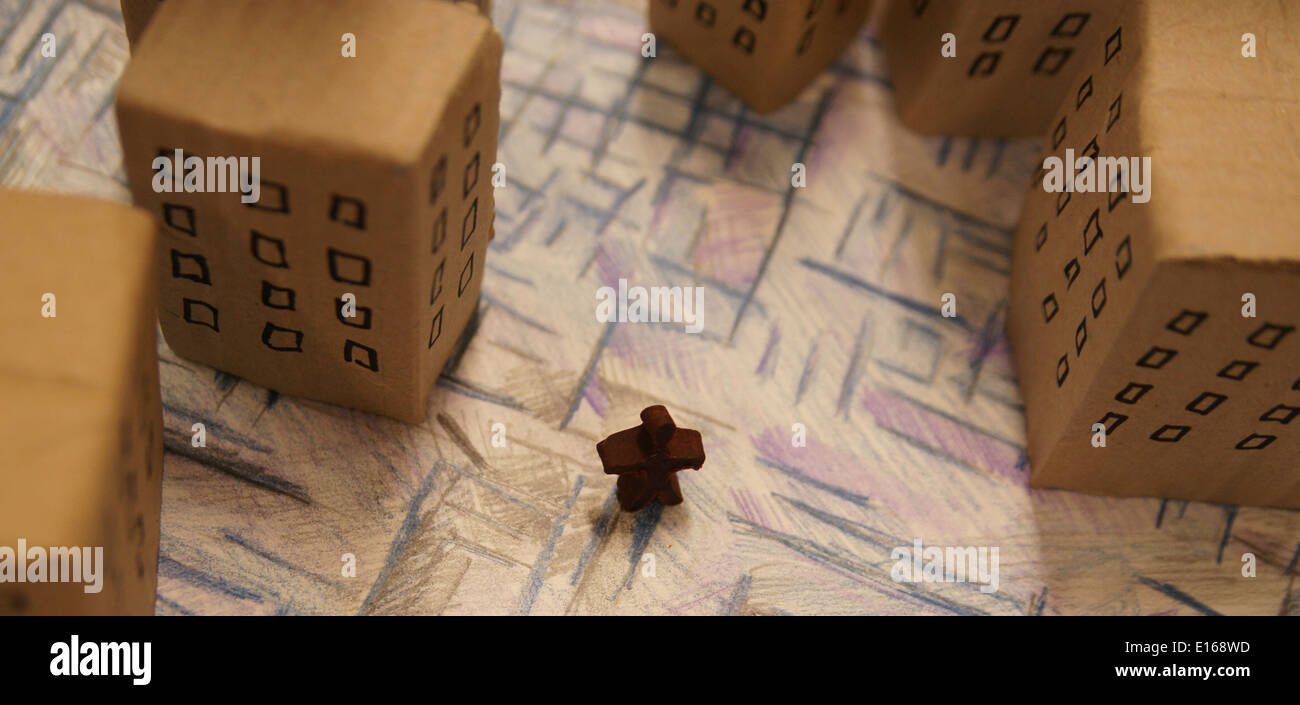 Fake city view from the top Stock Photo - Alamy