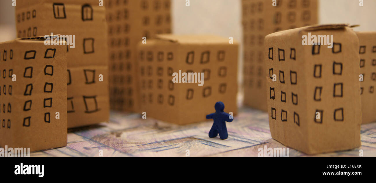 Fake city detail Stock Photo - Alamy