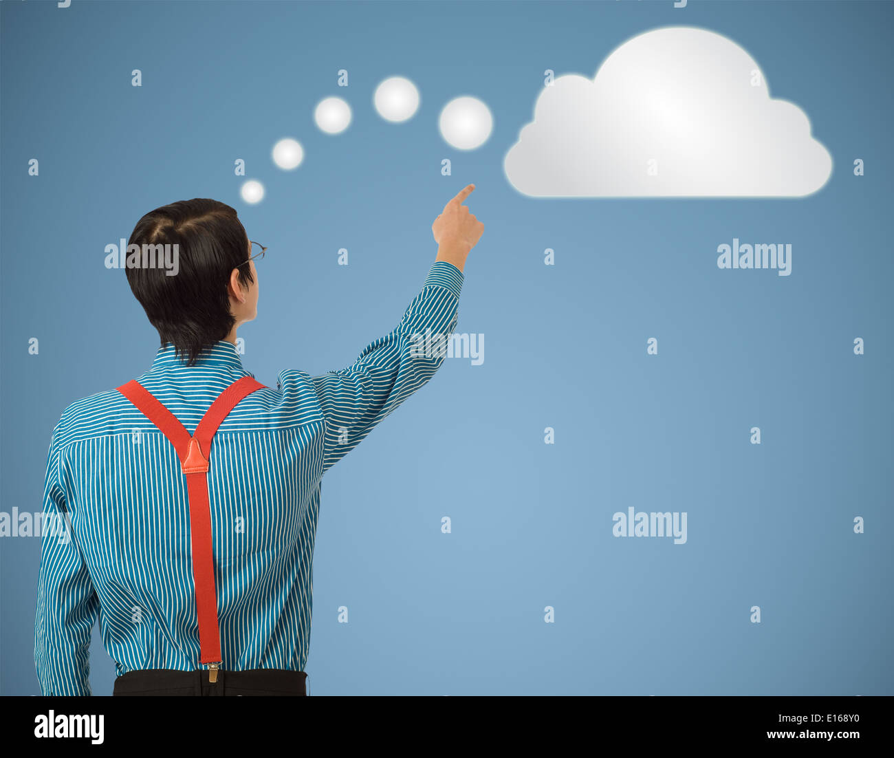 Businessman thinking cloud computing hi-res stock photography and ...