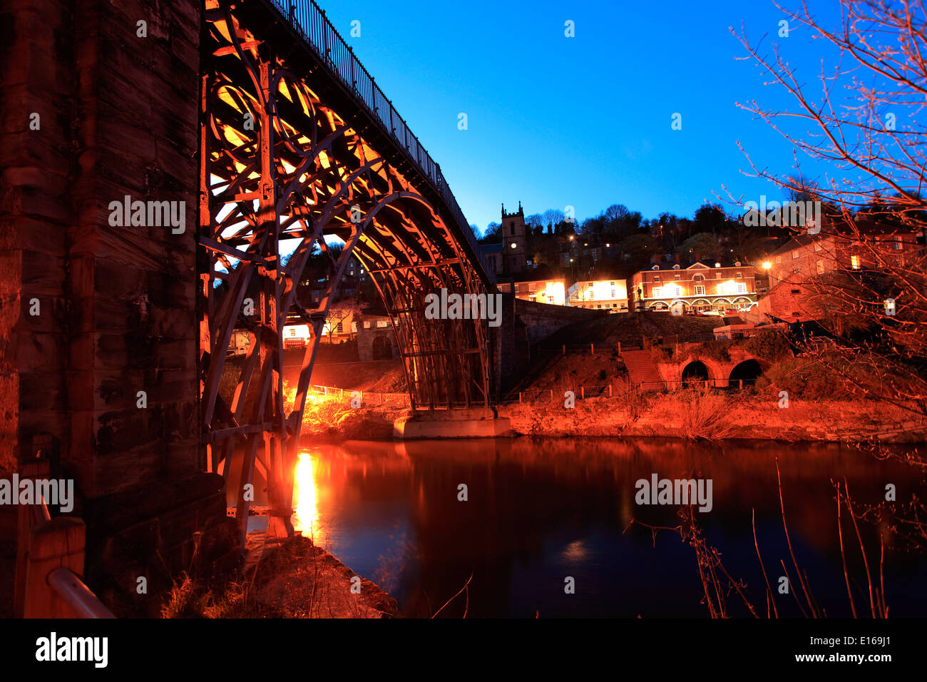 The first cast iron bridge in the world, crossing the river Severn ...