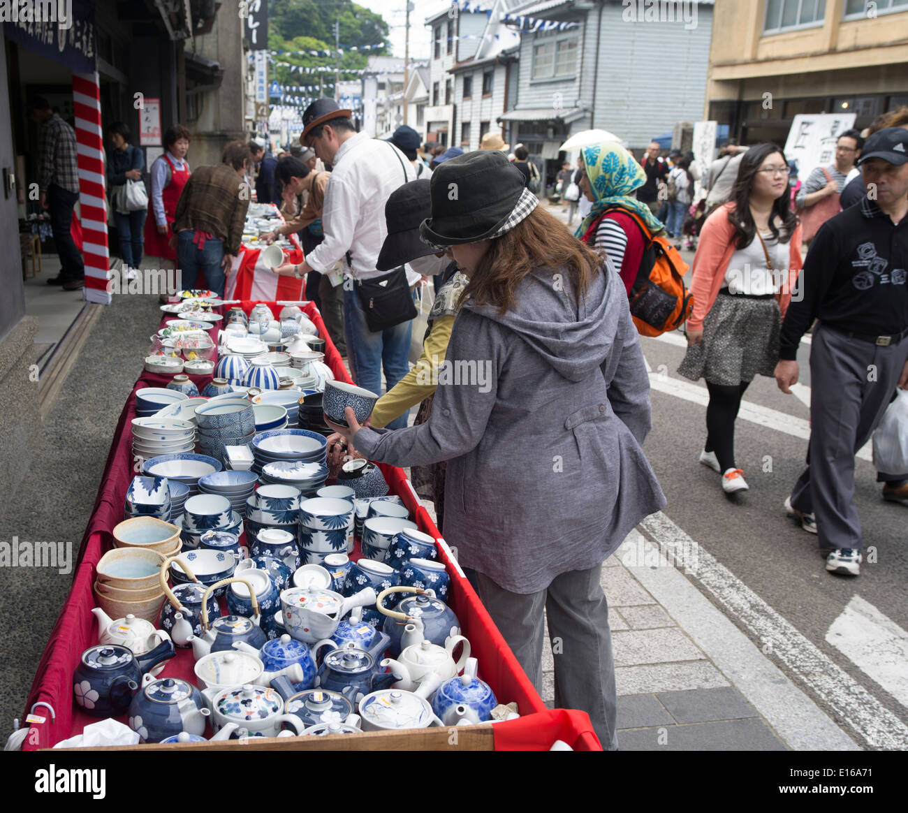 Arita Porcelain Fair, held over Golden Week, in Arita, Saga Prefecture ...