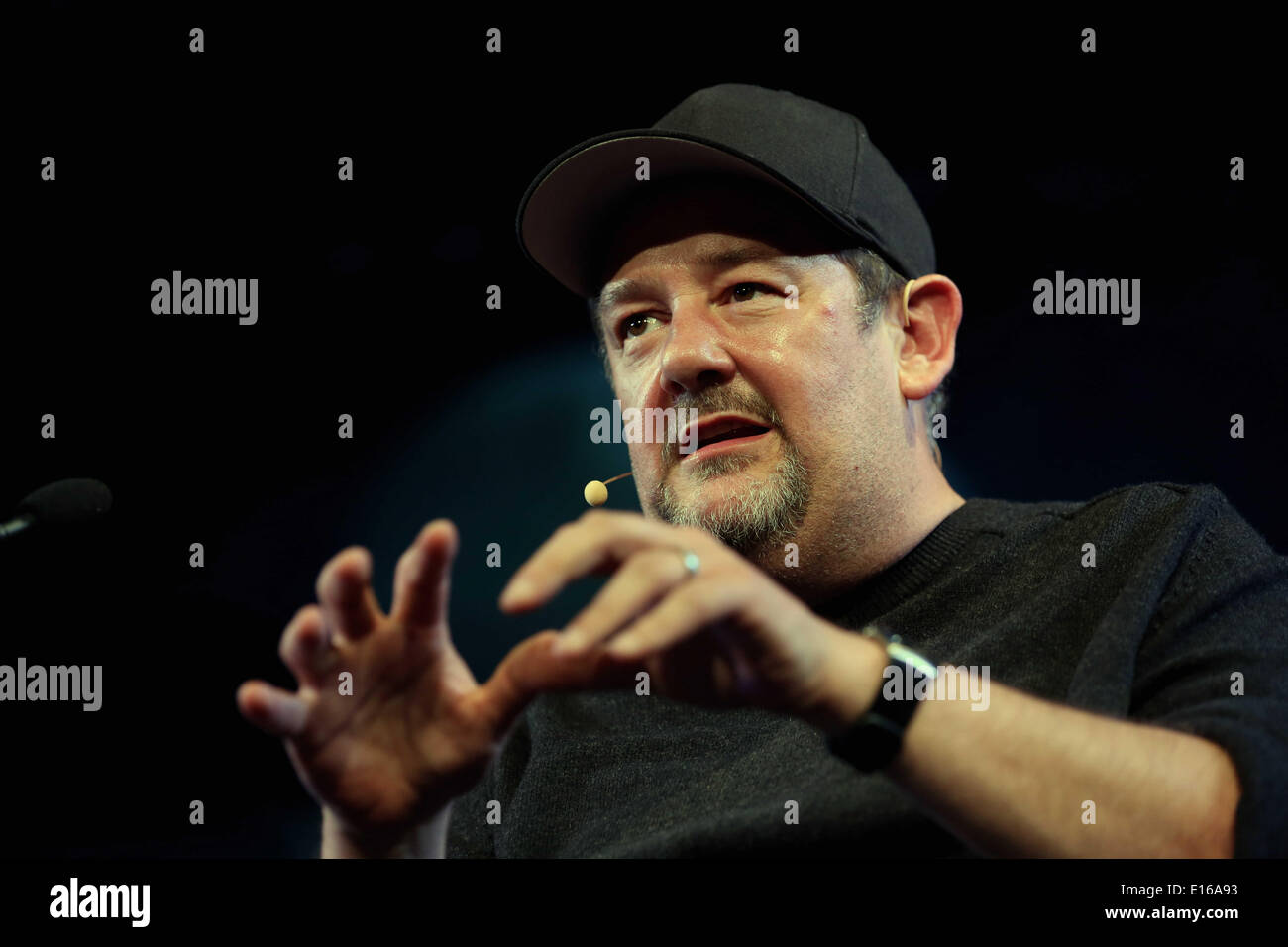 Friday 23 May 2014, Hay on Wye UK Pictured: Comedian Johnny Vegas. Re ...