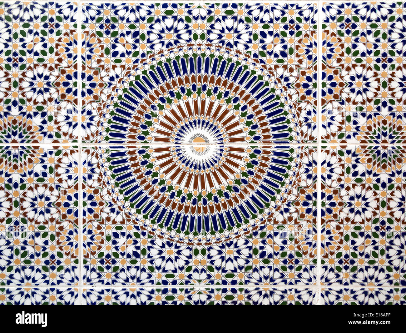 Close up detail of Moroccan wall tiles Stock Photo - Alamy