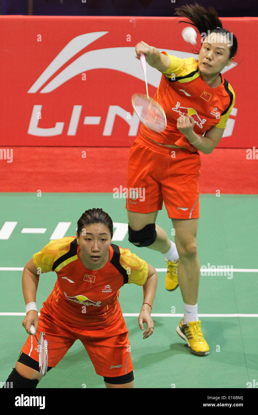 New Delhi, India. 24th May, 2014. China's Zhao Yunlei (Top)/Wang Xiaoli ...