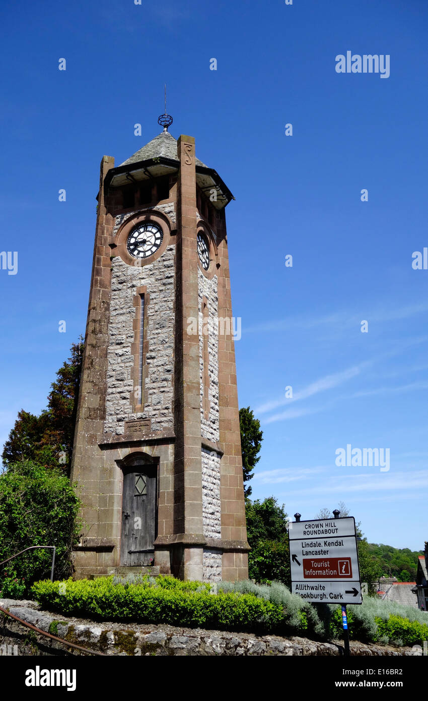 Clock Tower, Grange-Over-Sands, Cumbria, England, UK Stock Photo - Alamy