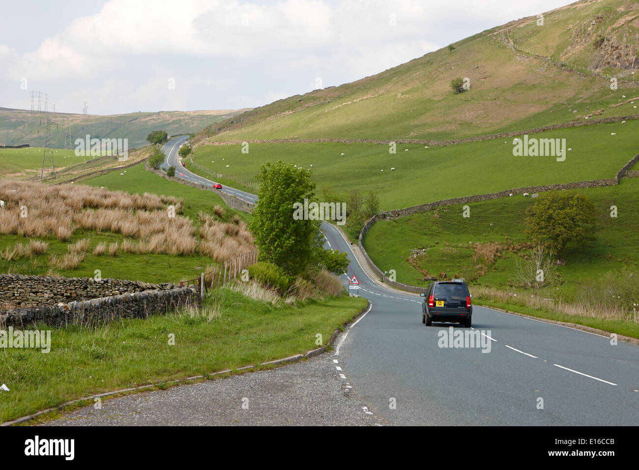 car on a6 road through the borrowdale valley in cumbria uk Stock Photo ...