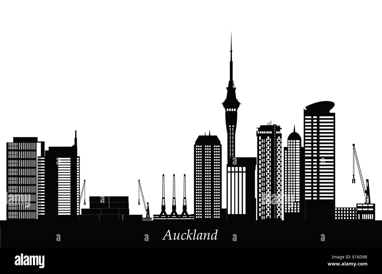 Auckland outline hi-res stock photography and images - Alamy