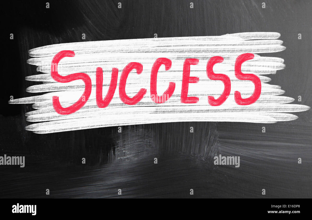success handwritten with chalk on a blackboard Stock Photo - Alamy