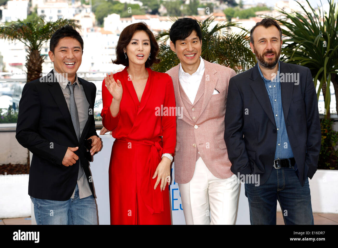 Cannes, France. 23rd May, 2014. Chang, Kim Sun-Ryoung, Yu Jun-Sang and ...