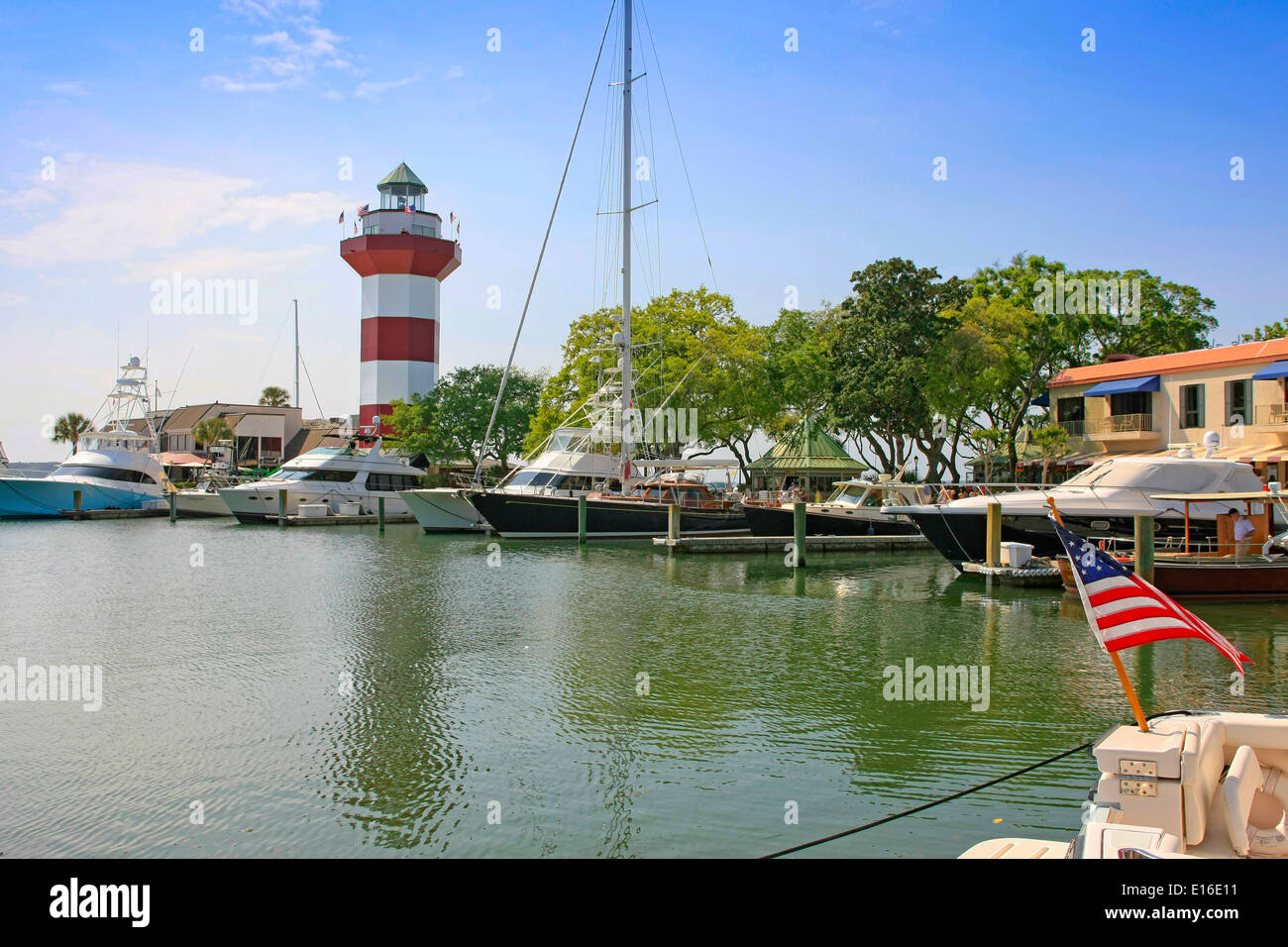 Harbour Town Lighthouse at the Sea Pines in Hilton Head SC Stock Photo ...
