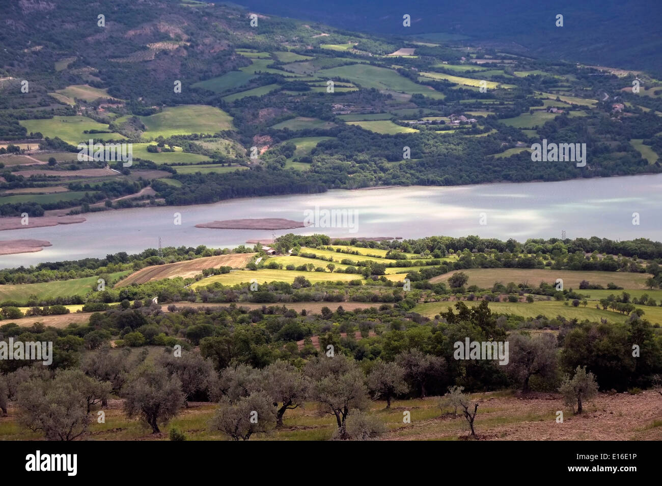 Rural scenery in Sierra Del Montsec region in the Province of Lleida at ...