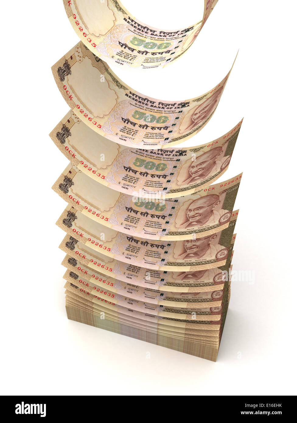 Flying Indian Rupee (isolated with clipping path Stock Photo - Alamy