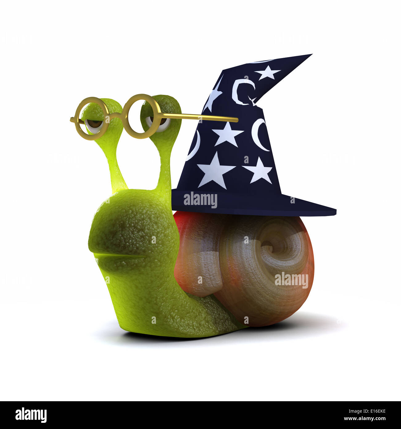 3d Mystical wizard snail Stock Photo - Alamy