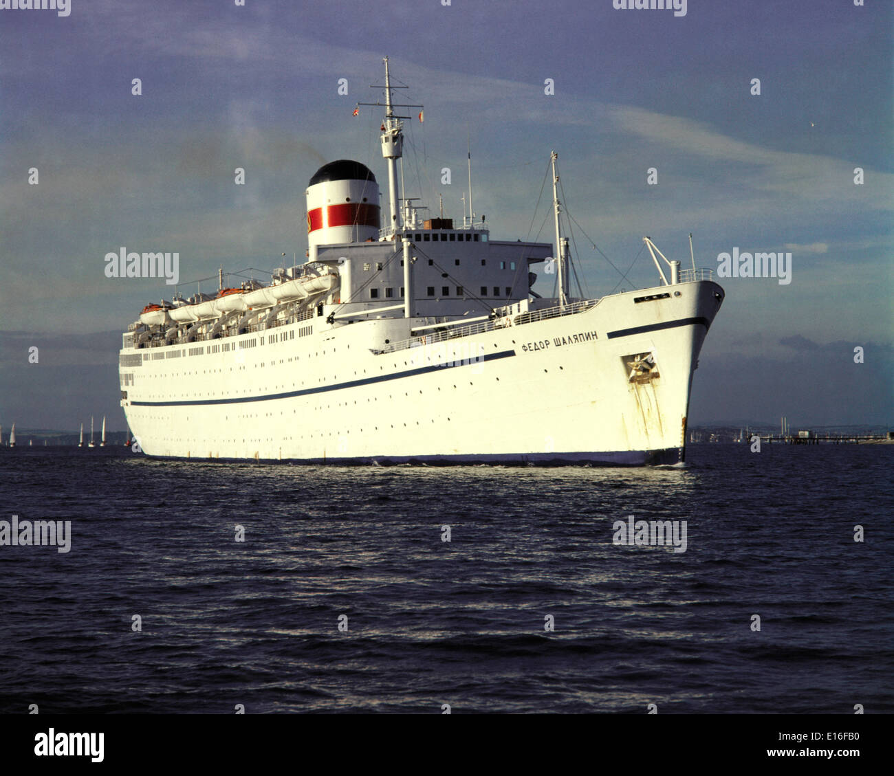 1985. SOUTHAMPTON, ENGLAND - SOVIET VISITOR - CRUISE SHIP FEDOR ...