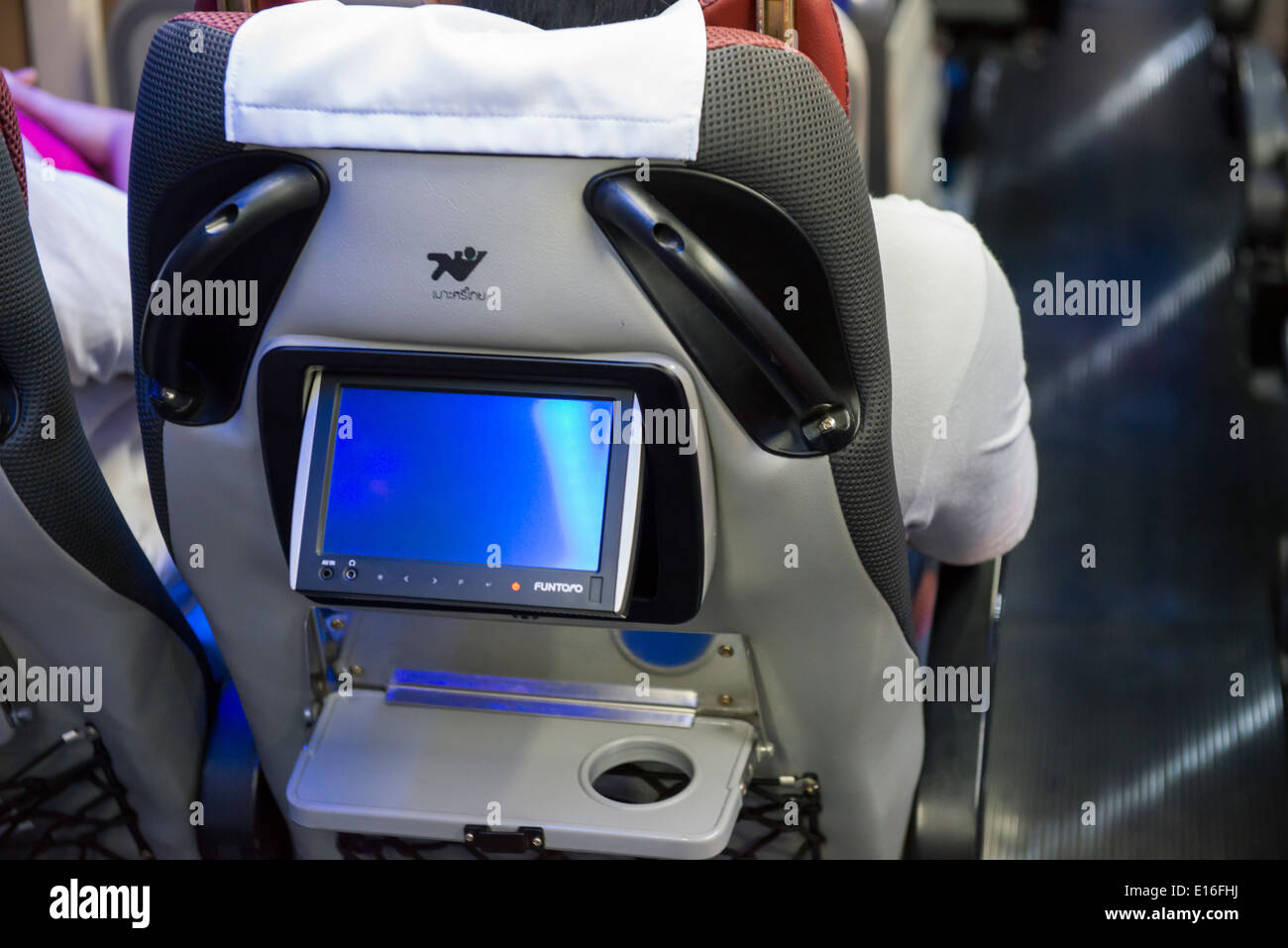 Double deck VIP bus from Bangkok to Chiang Mai, Thailand Stock Photo ...