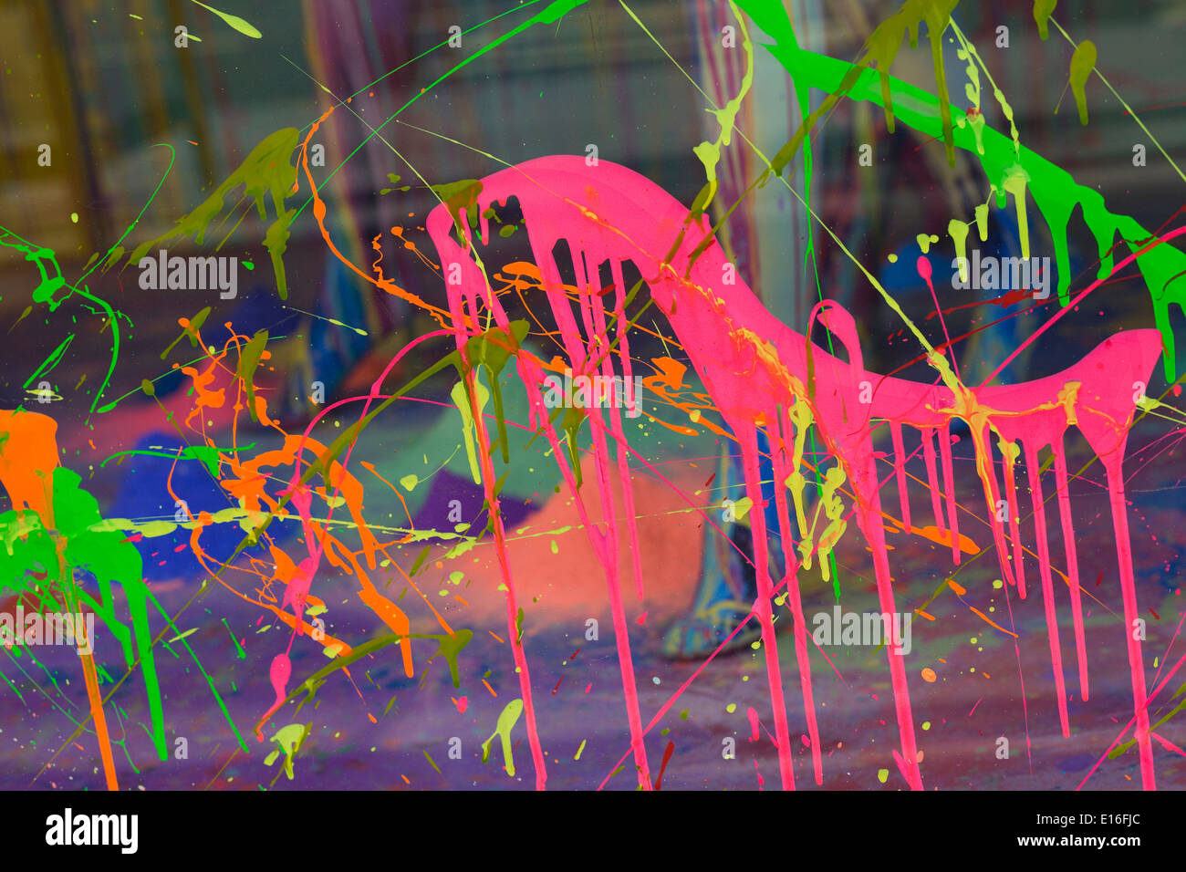 Paint throwing window Stock Photo - Alamy