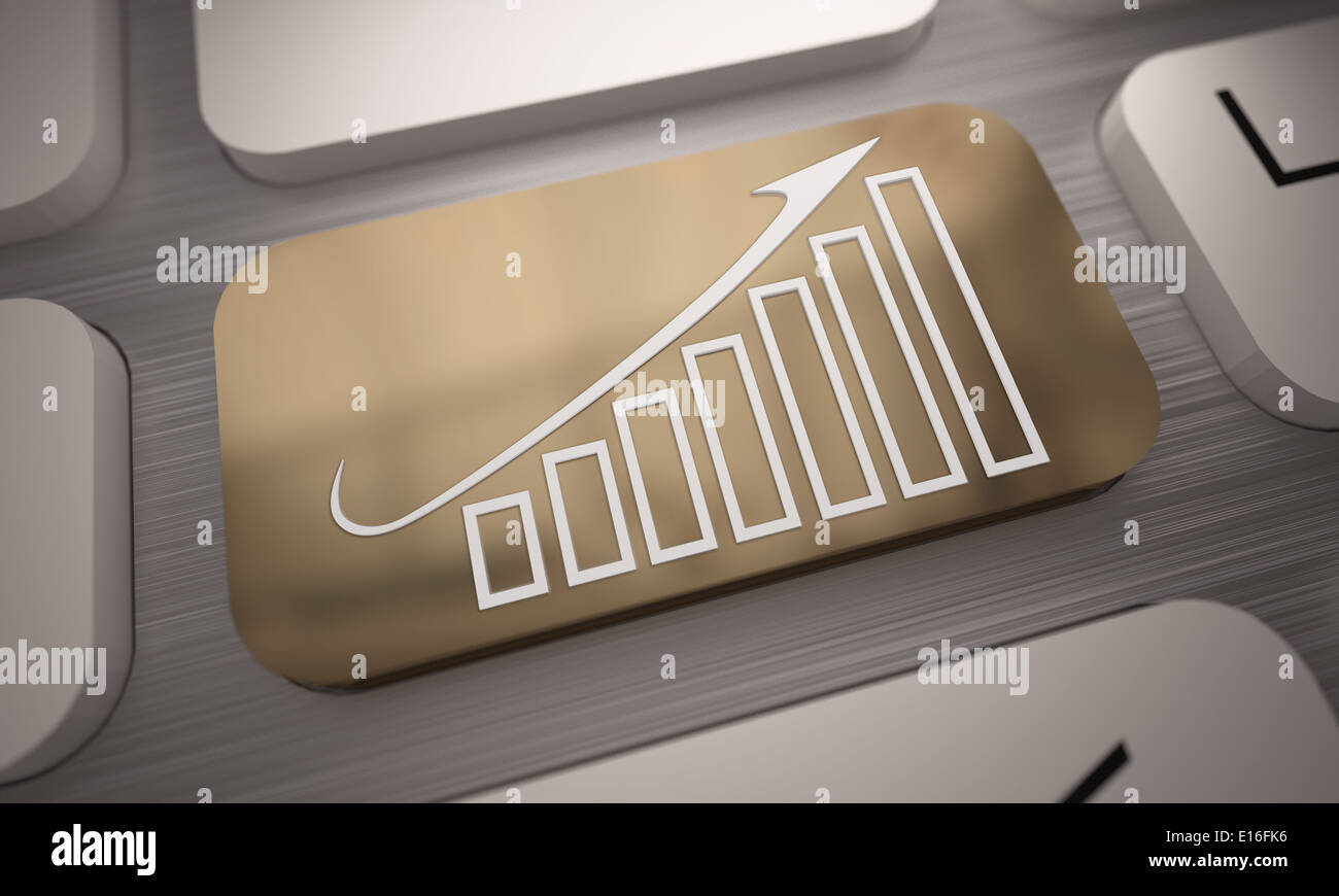 gold graph icon Stock Photo - Alamy