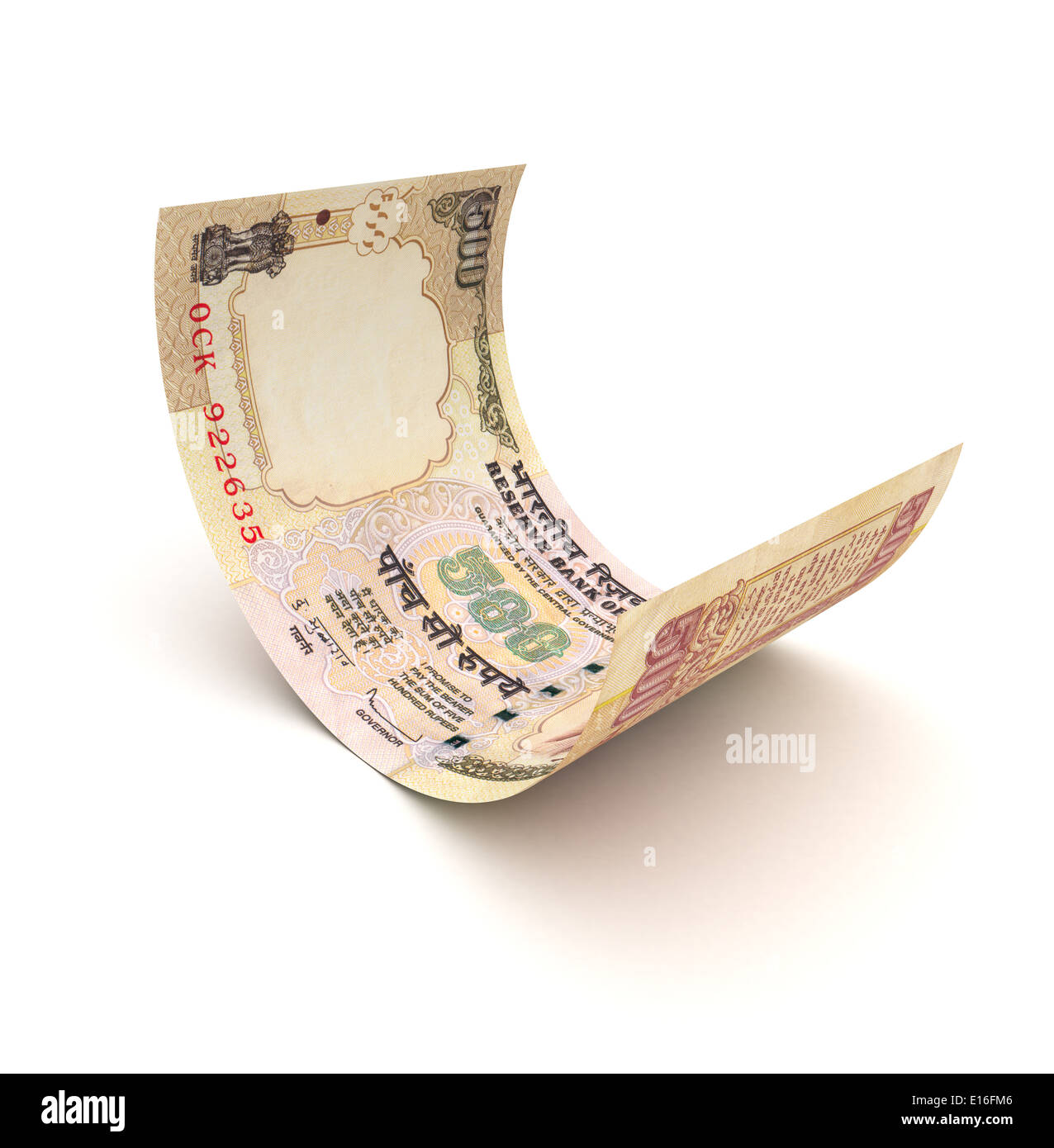 Curled Up Indian Rupee (isolated with clipping path Stock Photo - Alamy