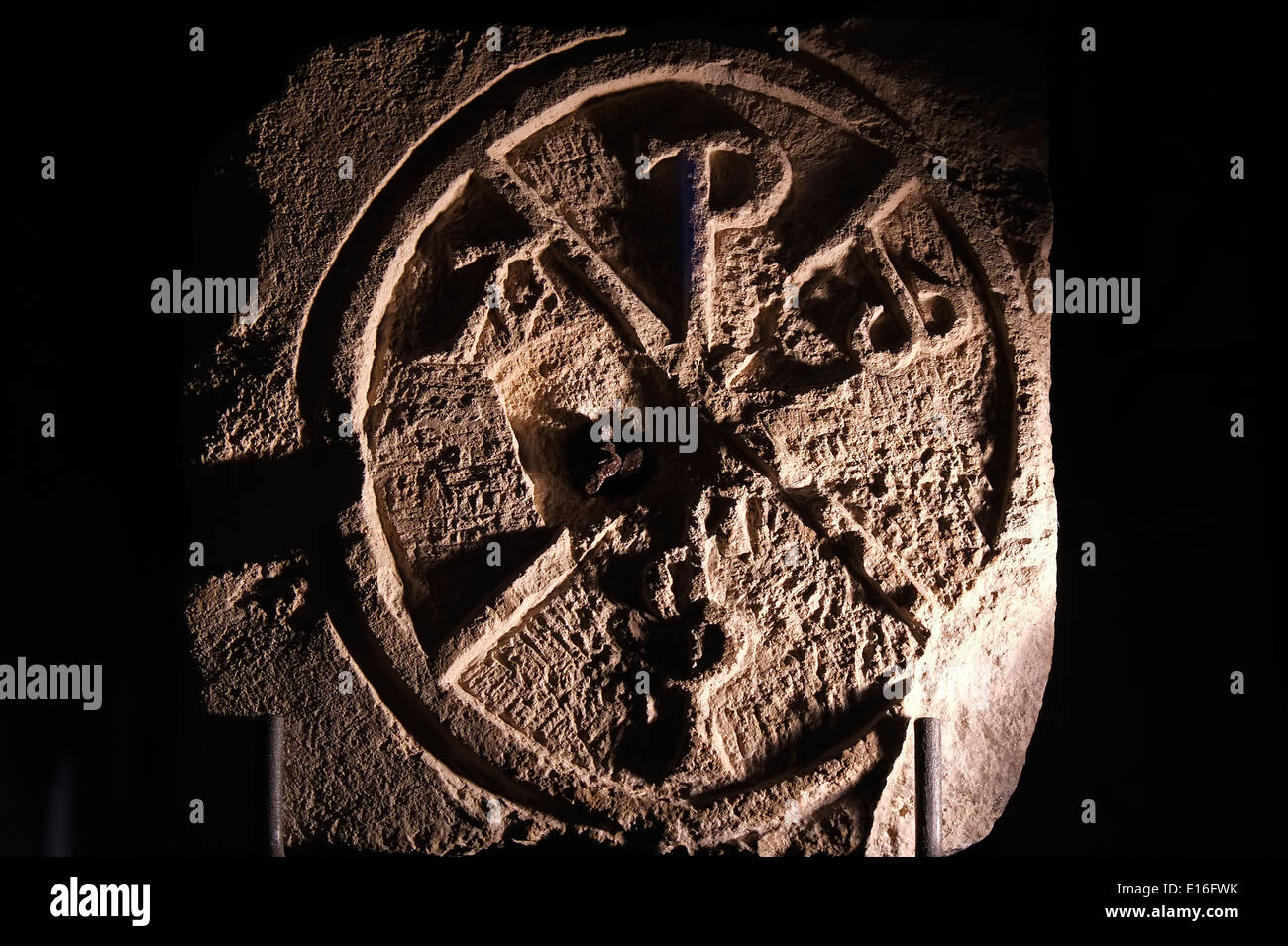 Old Papal regalia and insignia of Vatican bearing the Chi Rho symbol ...