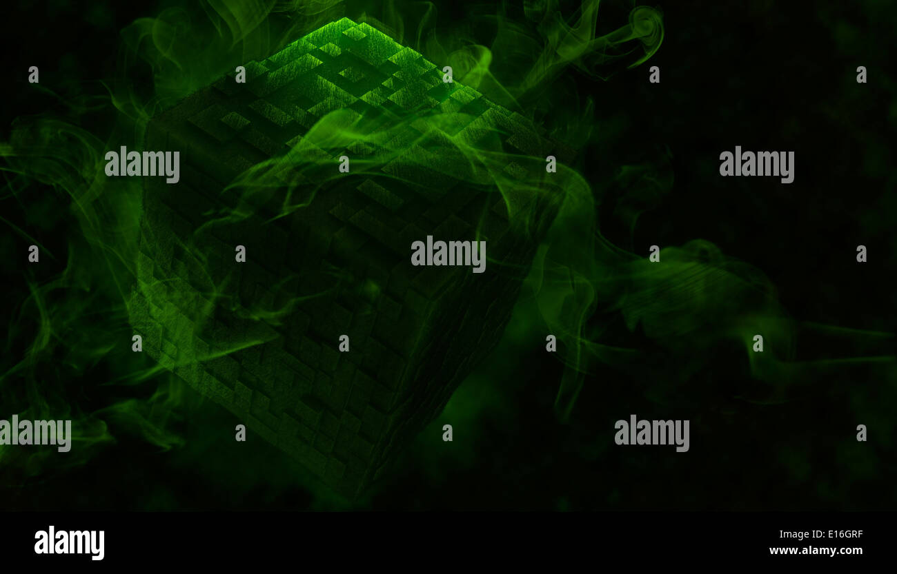 3d cube grass Stock Photo - Alamy