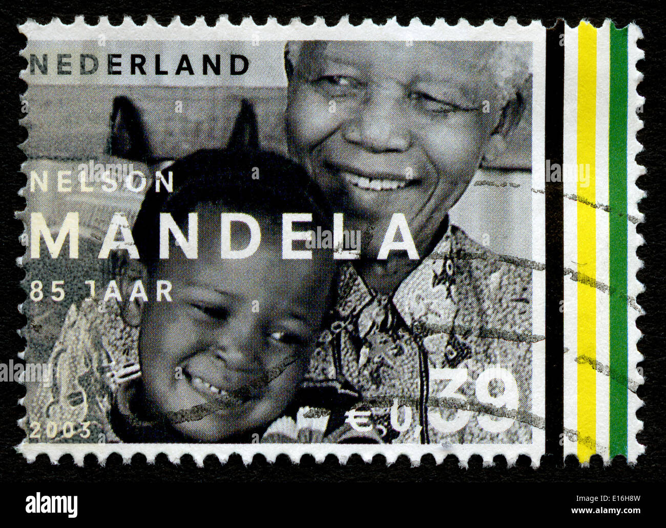 Holland postage stamp depicting Nelson Mandela Stock Photo - Alamy
