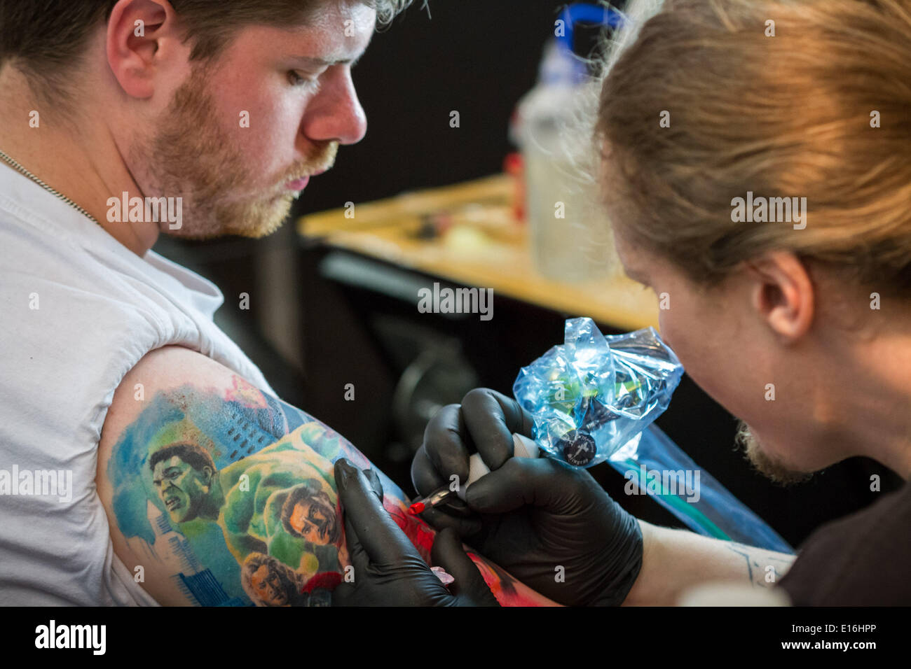 London, UK. 24th May, 2014. The Great British Tattoo Show 2014 in ...