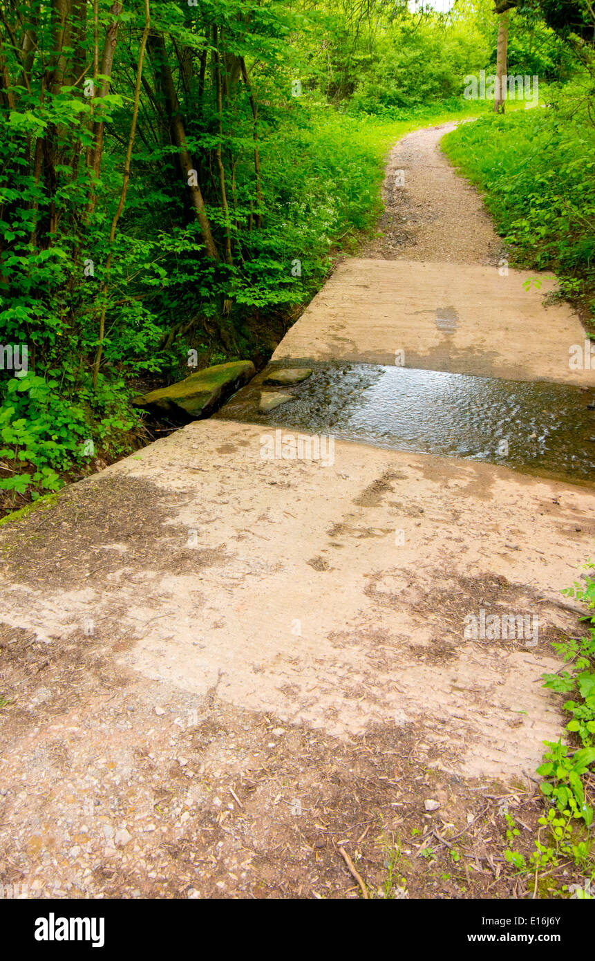 Ford Over A Public Right of Way, Chelmarsh, Shropshire, England, UK ...
