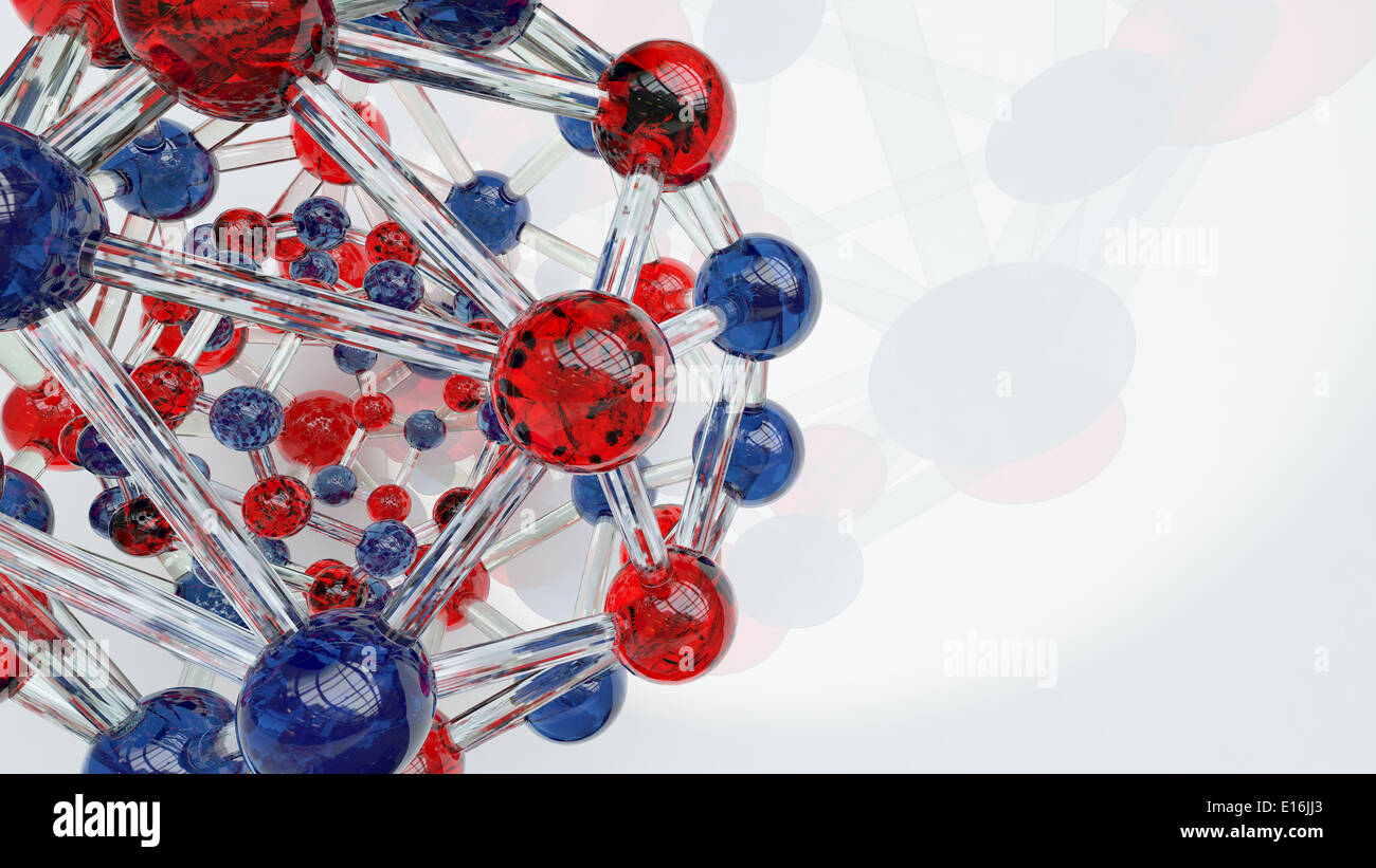 Abstract background with molecules spheres Stock Photo - Alamy