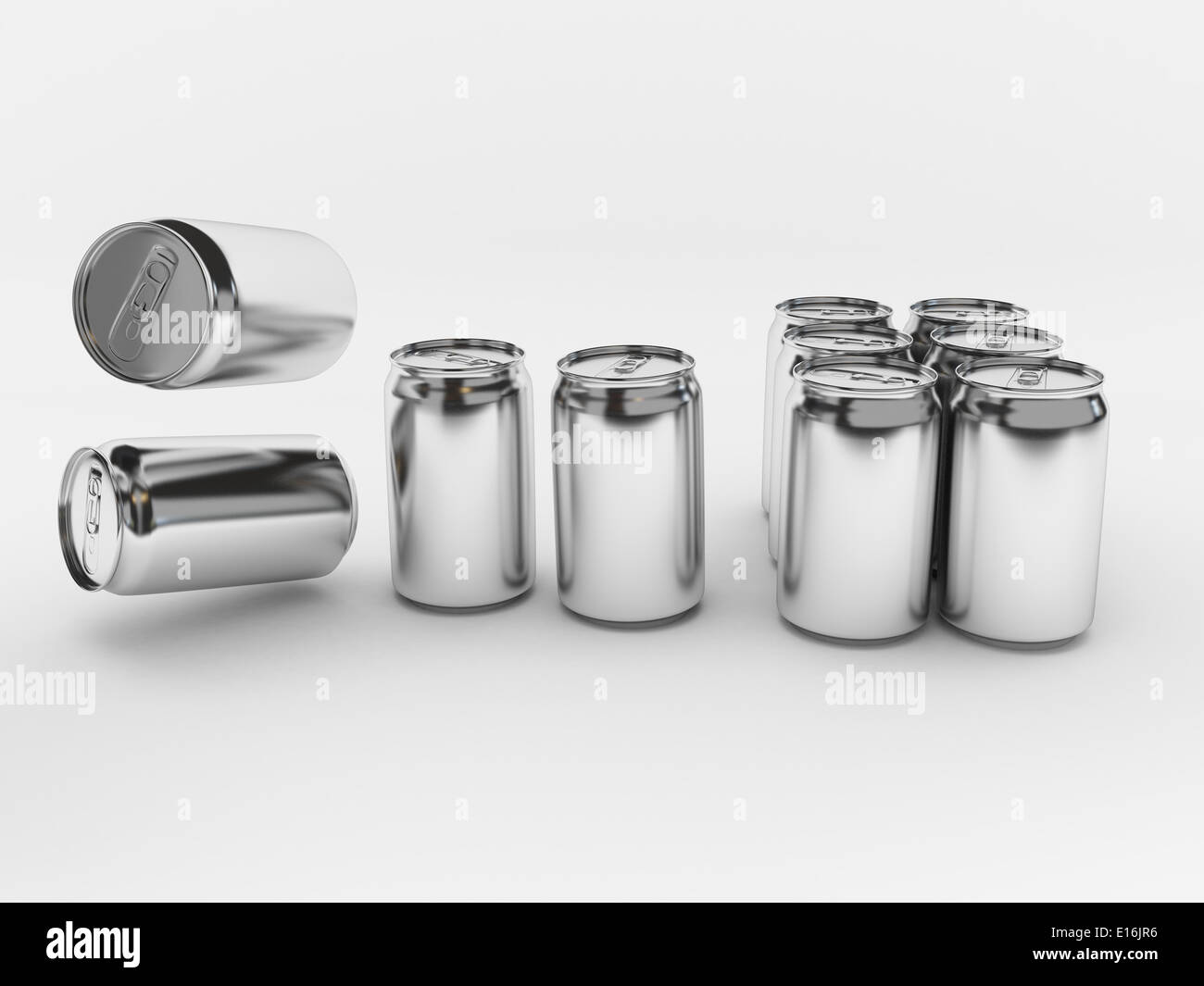blank aluminum can on a white background Stock Photo - Alamy