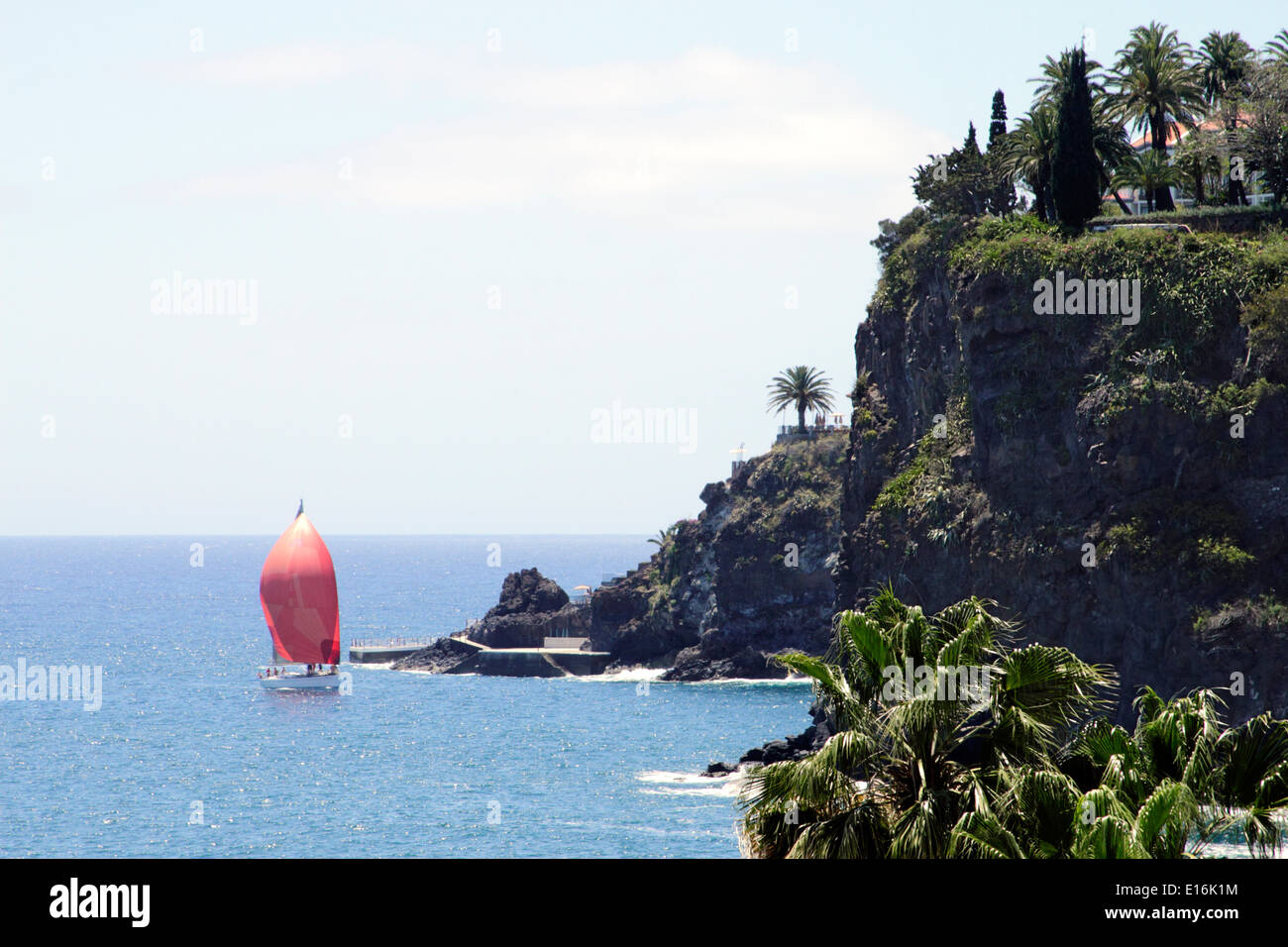 Yacht sailing off coast madeira hi-res stock photography and images - Alamy
