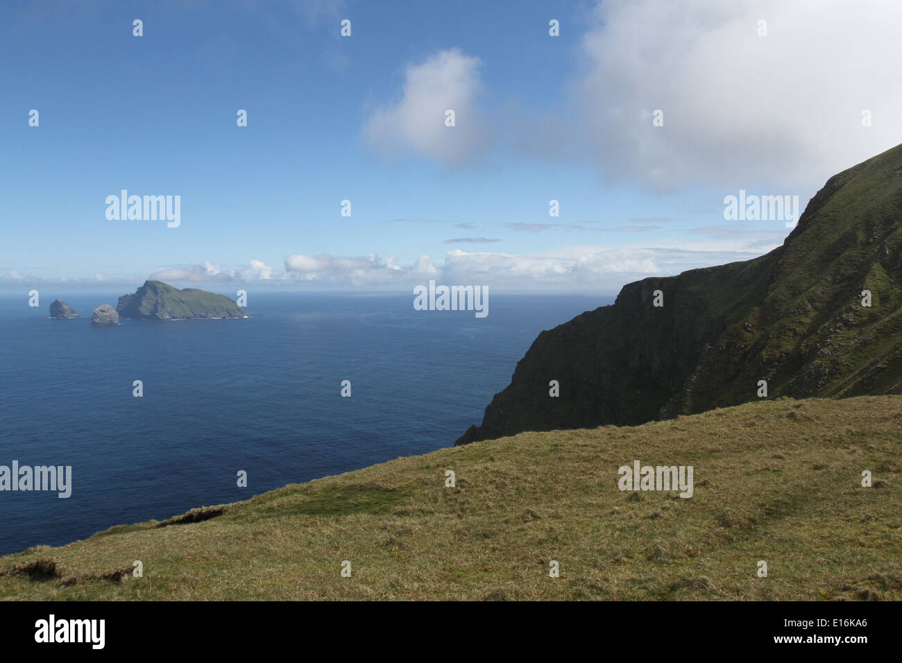 Isle of Boreray viewed from Hirta St Kilda Scotland May 2014 Stock ...
