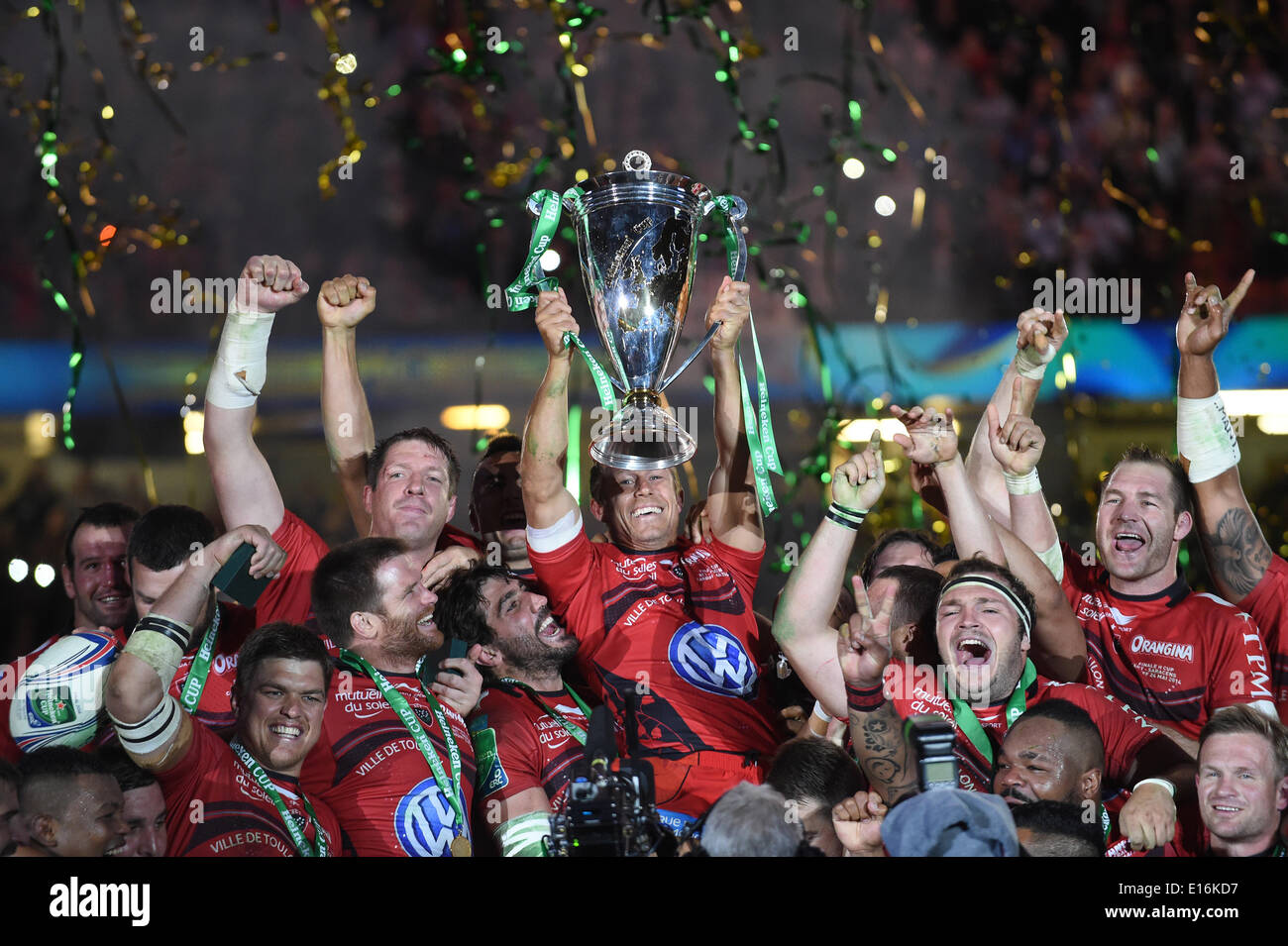 Cardiff, Wales. 24th May, 2014. Heineken Cup final between RC Toulon ...