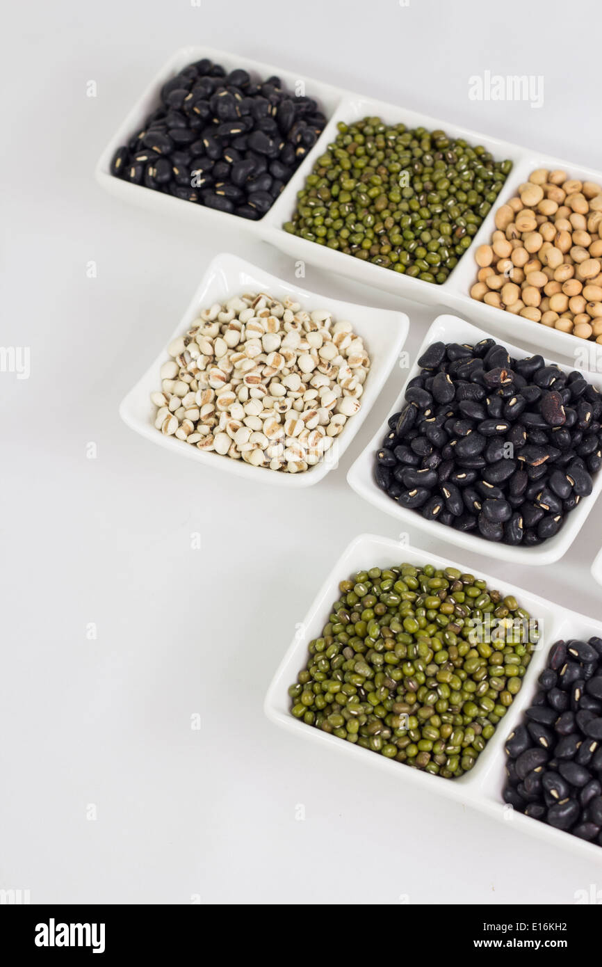 Cereal grain millet and soy beans Stock Photo - Alamy