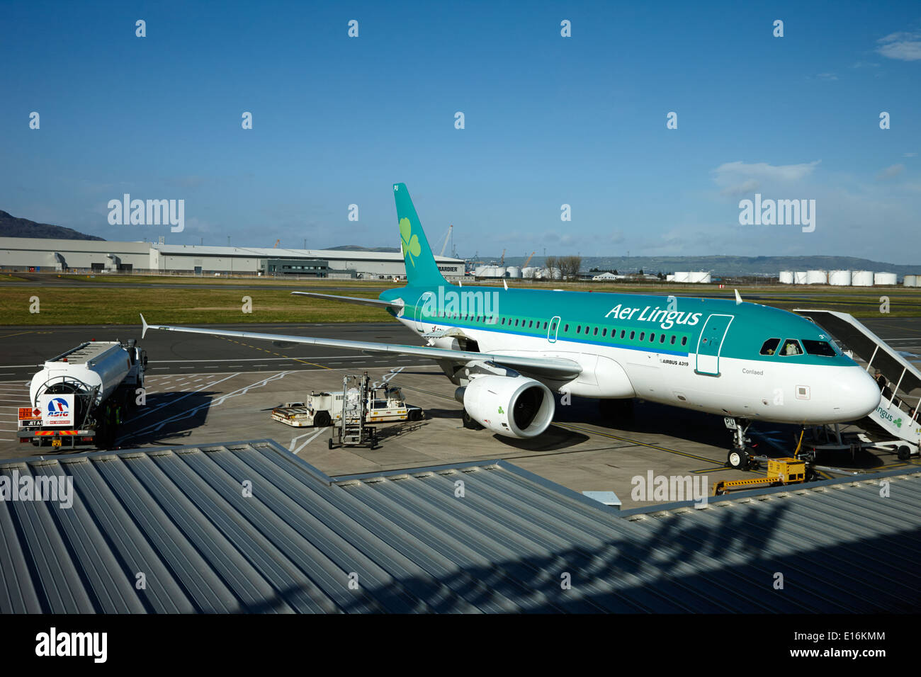 aer lingus airbus A319 Conlaed at George Best Belfast City Airport UK ...