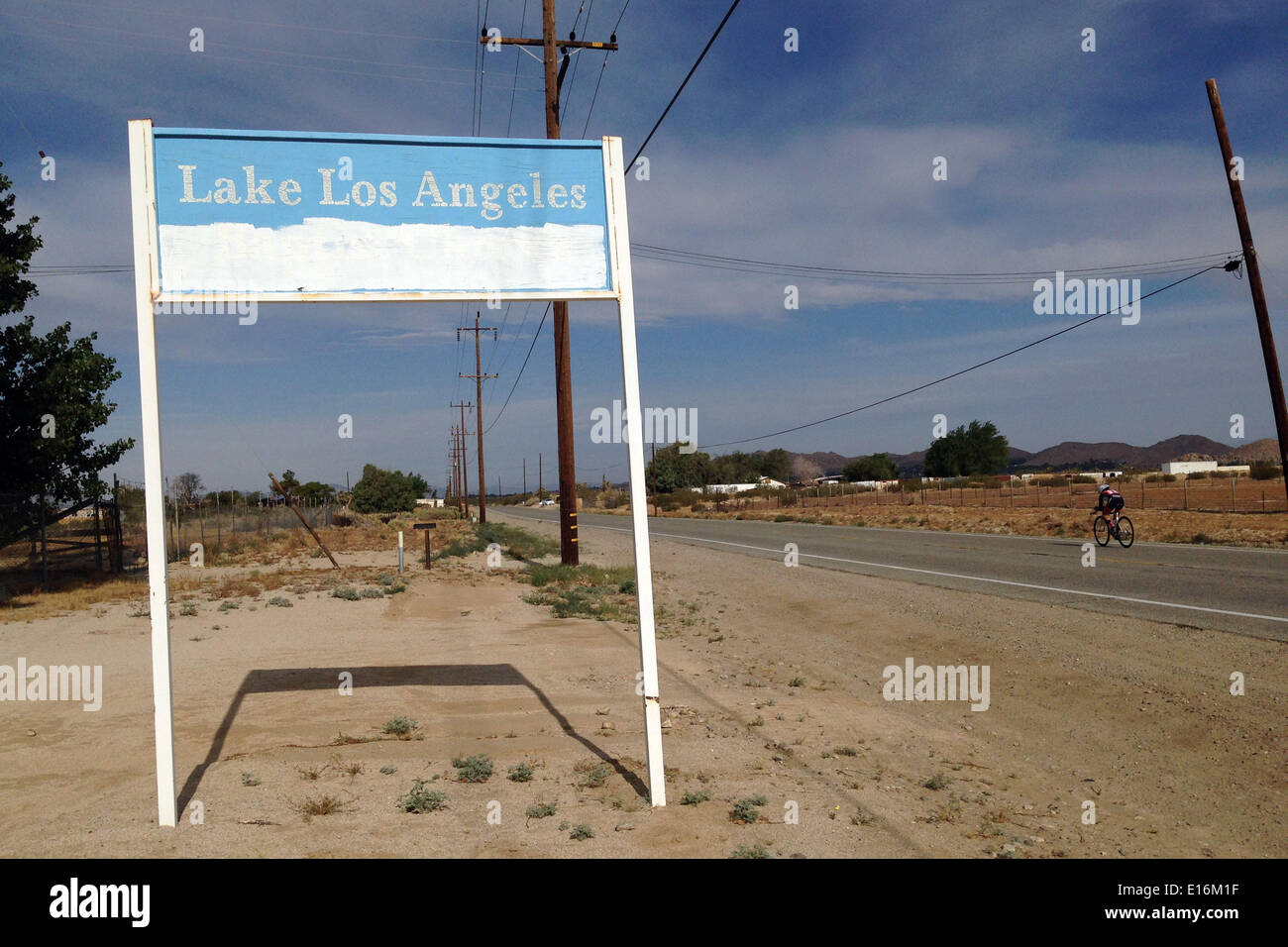 May 24, 2014 - Ontario, CA, U.S - A sign is pictured in Lake Los ...