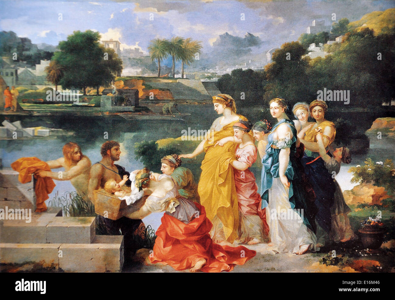 The Finding of Moses by Sebastien Bourdon, 1650 Stock Photo - Alamy