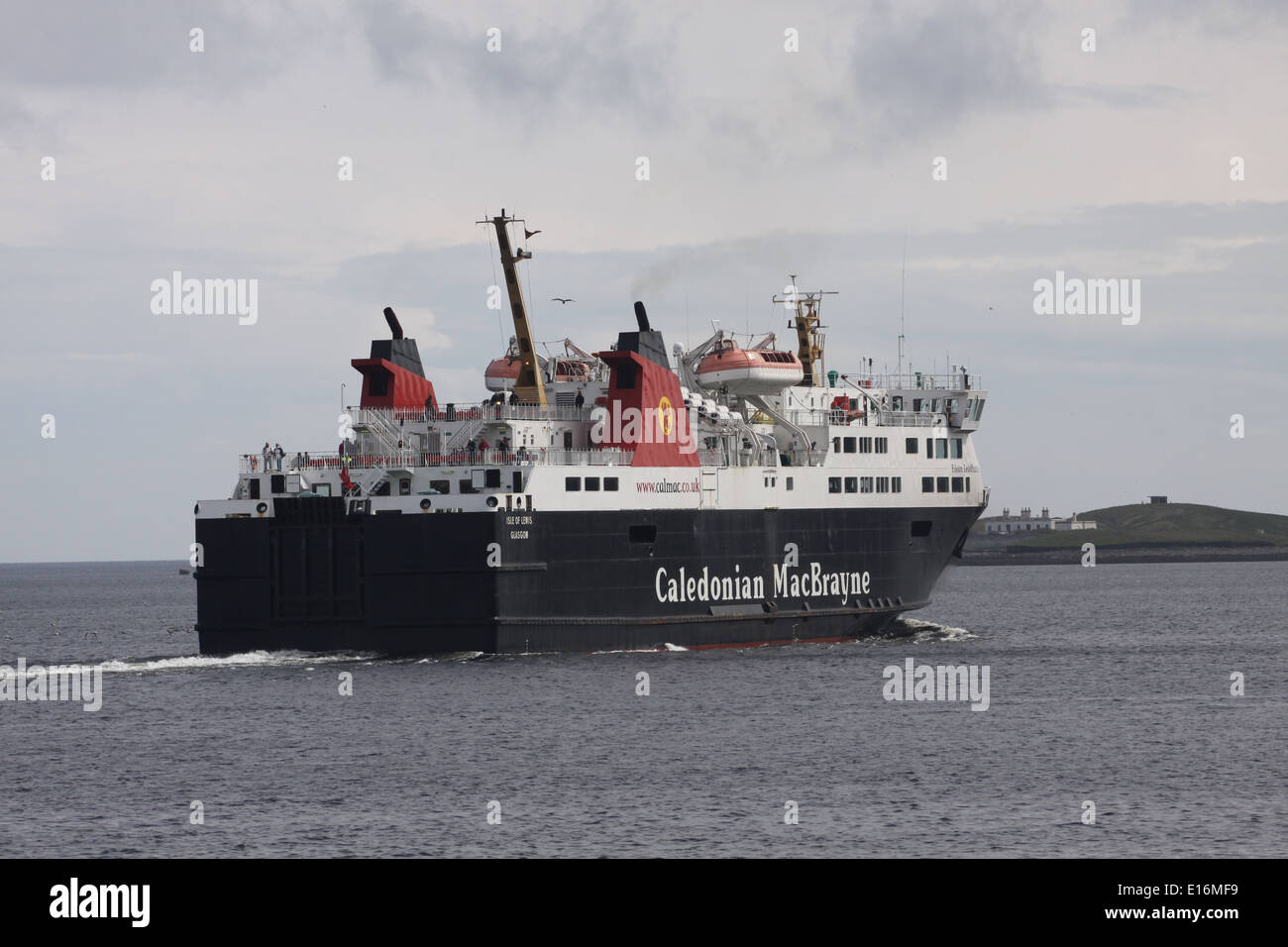 Calmac ferry MV Isle of Lewis departing Stornoway Scotland May 2014 ...