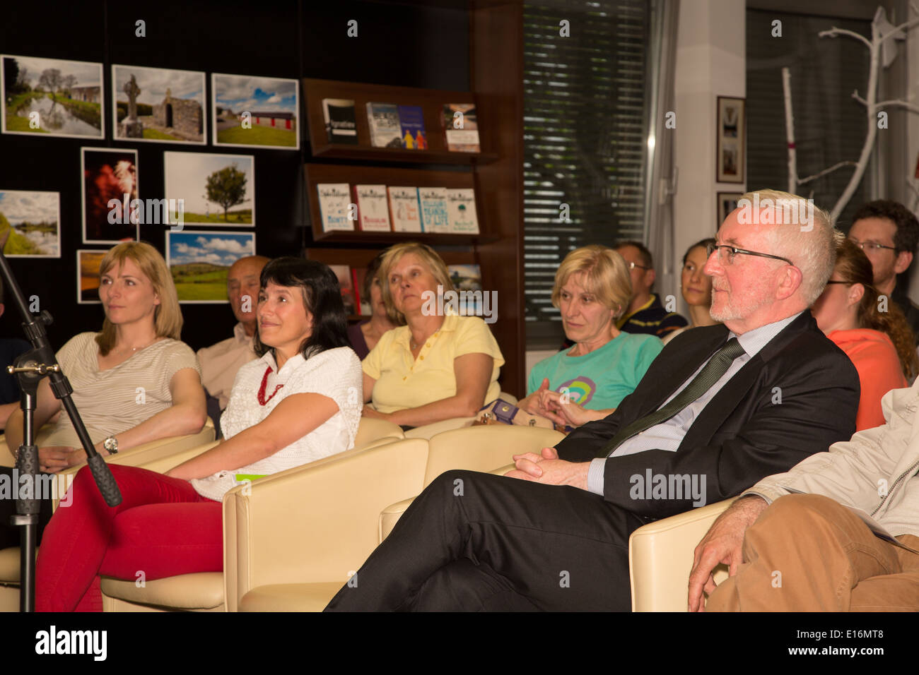 Ireland ambassador watching Irish Poet Neil McCarthy reciting his poems ...