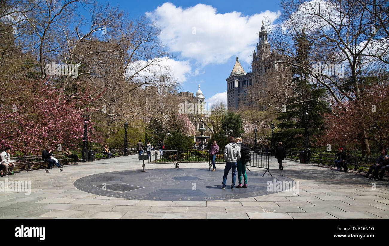 Civic Hall Park,Civic Center,Manhattan,New York City Stock Photo - Alamy