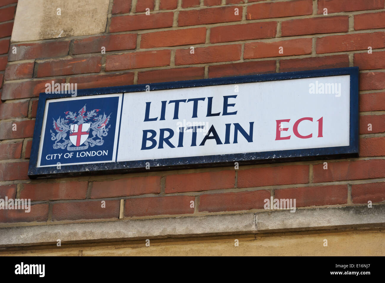 Little Britain road sign, London, England, United Kingdom Stock Photo ...