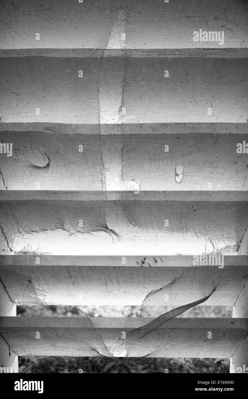 Broken window shutters Black and White Stock Photos & Images - Alamy