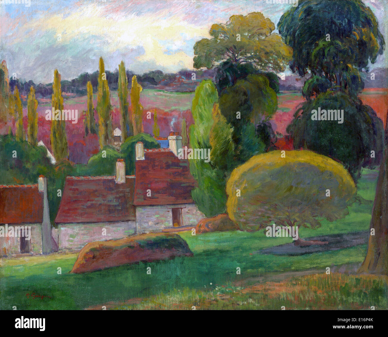 A Farm in Brittany by Paul Gauguin, 1894 Stock Photo - Alamy