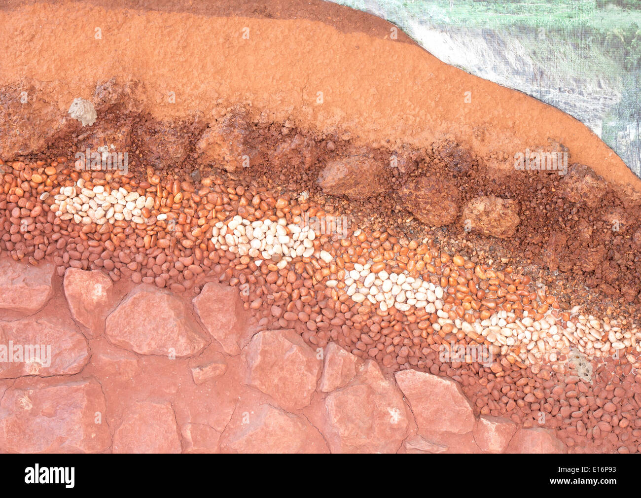 Layer of soil underground multi-colored clay Stock Photo - Alamy