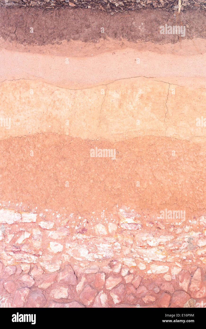 Layer of soil underground multi-colored clay Stock Photo - Alamy