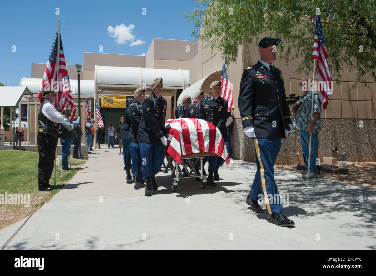 Tucson, Arizona, USA. 24th May, 2014. A color guard carries out the ...