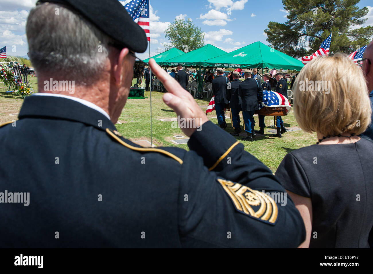 Tucson, Arizona, USA. 24th May, 2014. Command Sgt. Maj. MARTIN BARRERAS ...