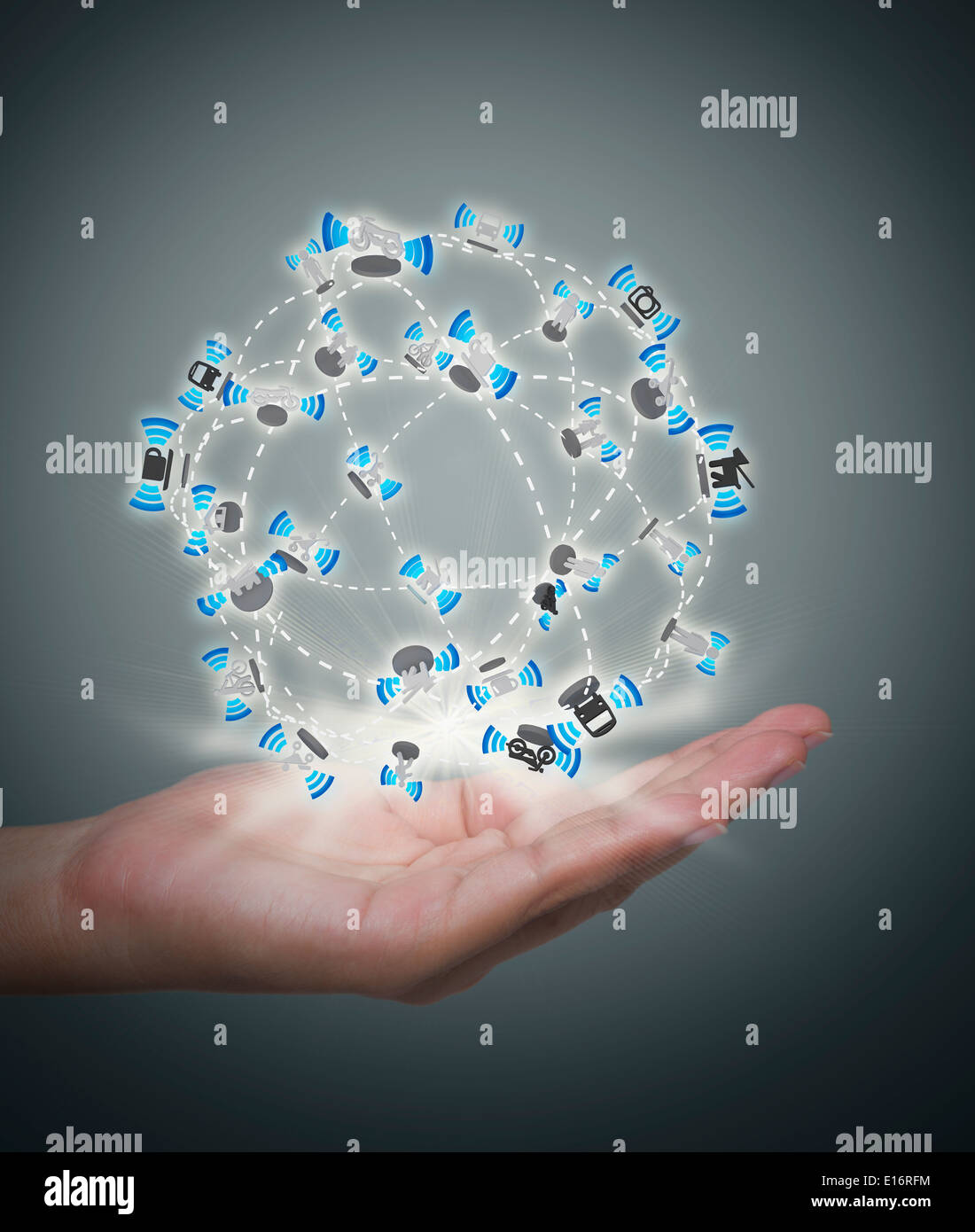 communication in your hand Stock Photo - Alamy